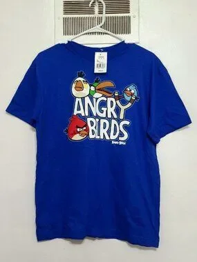 angry birds | Shirts & Tops | Angry Birds Blue Graphic Tshirt | Poshmark